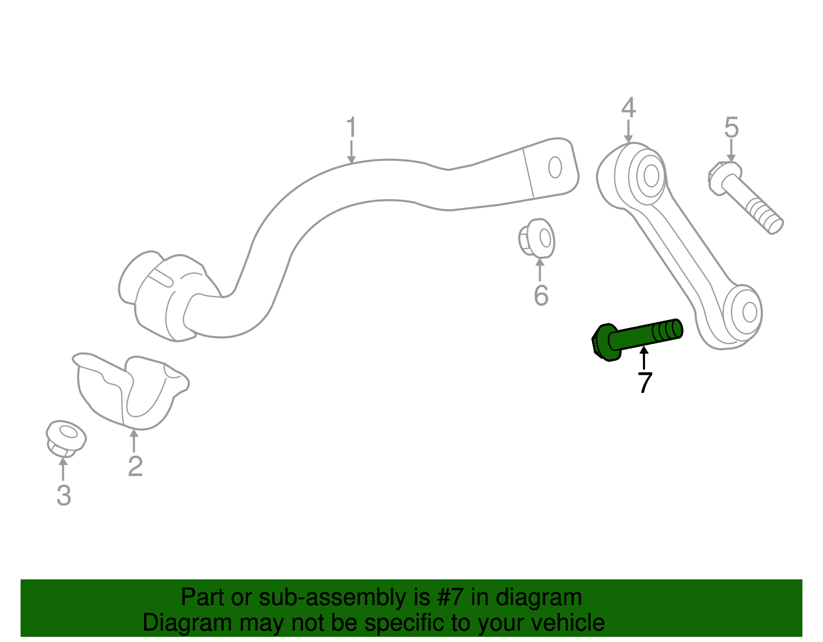 2017-2025 Audi Stabilizer Link Upper Bolt WHT-007-061 | Genuine Audi Part