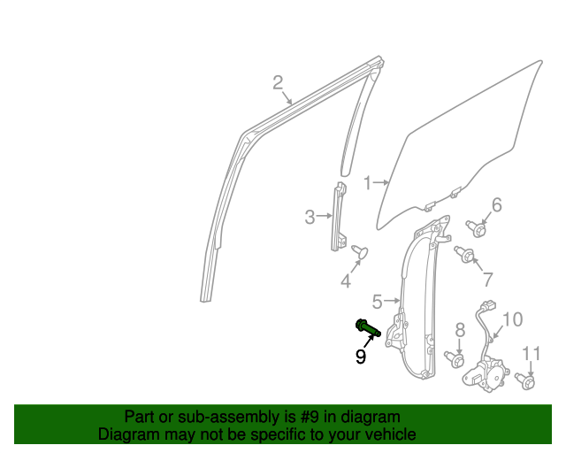 2003-2024 Nissan Window Regulator Screw 08168-6121A | Nissan Parts Plus