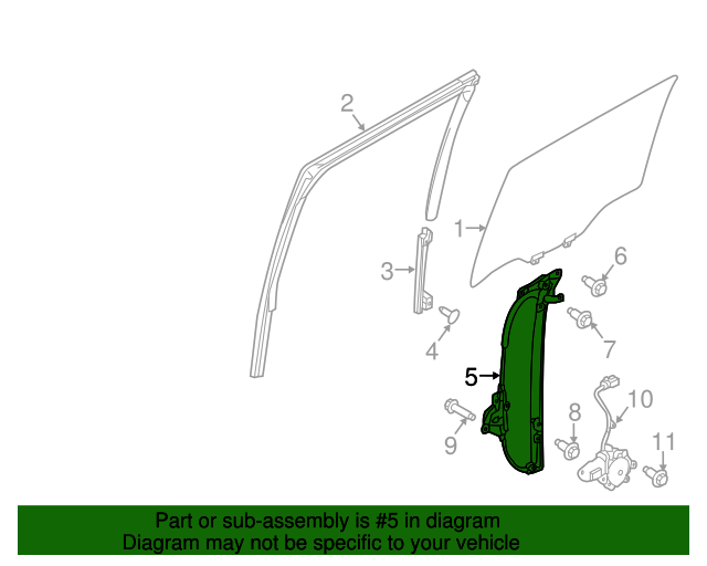 82721-EZ00A - Window Regulator 2016-2024 Nissan | Nissan Parts ...