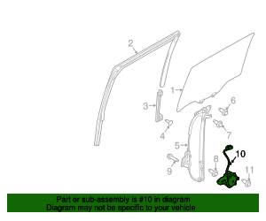 82730-EZ00A - Window Motor 2016-2024 Nissan | Nissan Parts ...