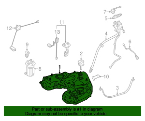 2013-2014 Mercedes-Benz GL 350 Fuel Tank 166-470-59-01 | Mercedes Star ...
