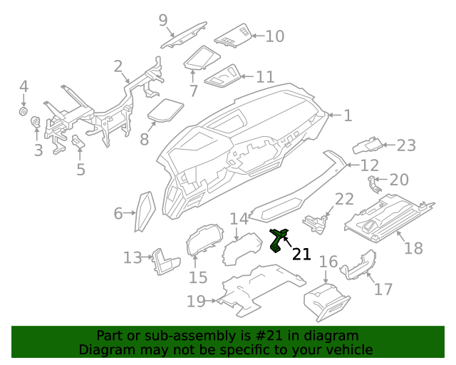 51459399383 - 2019-2022 BMW Lower Cover Bracket (51-45-9-399-383) | BMW ...