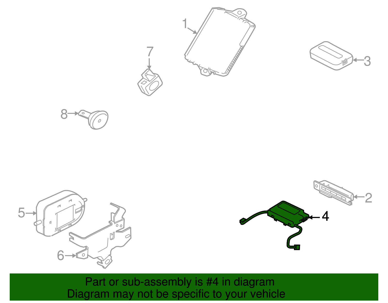 2021-2023 Jaguar XF Motion Sensor T2H43666 | JaguarParts.com