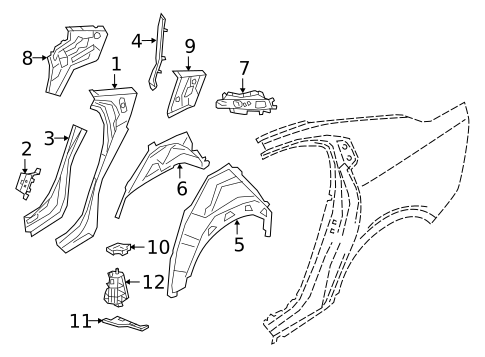 Inner Structure for 2019 Volvo S60 | Volvo OEM Parts Direct