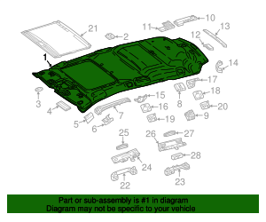 213-690-28-04-9K30 - Headliner 2017-2020 Mercedes-Benz | Mercedes-Benz ...