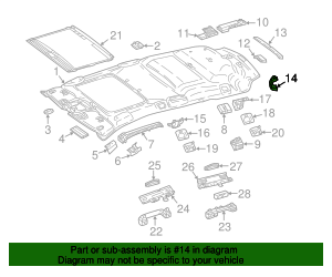2017-2023 Mercedes-Benz Roof Insulator 213-692-59-00 | AutoNationParts.com