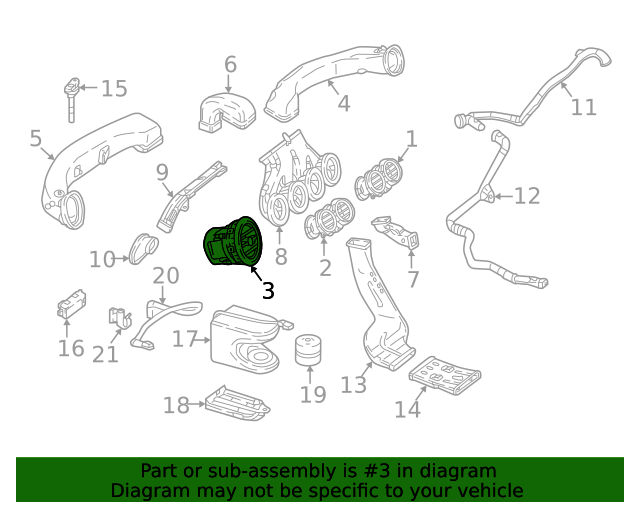 2019-2023 Mercedes-Benz Dashboard Air Vent 257-830-25-00 ...