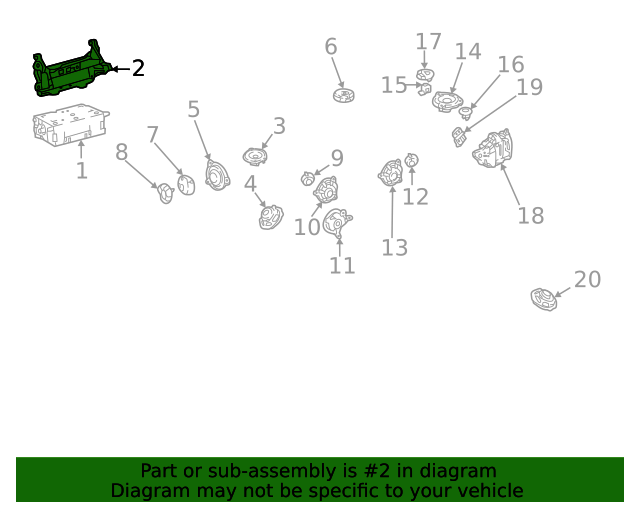 2021-2023 Mercedes-Benz Radio Bracket 213-545-60-00 | AutoNationParts.com