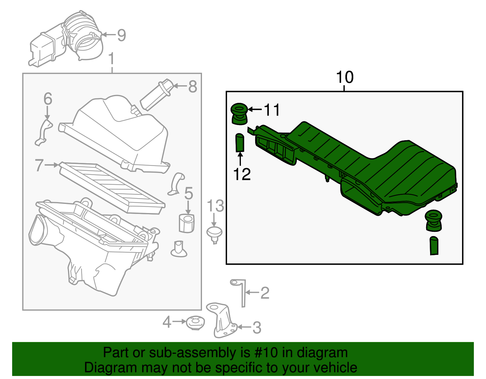 2009-2017 Nissan Air Inlet Assembly 16554-1AA0A | Scott Evans Nissan Parts
