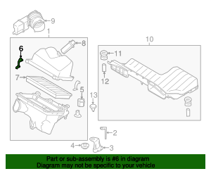 16598-AL50A - Air Cleaner Assembly Retainer Clip 2003-2024 Nissan ...