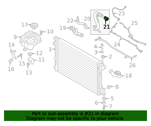2020-2023 Audi Radiator Coolant Hose 0P2-121-051 | Audi USA Parts