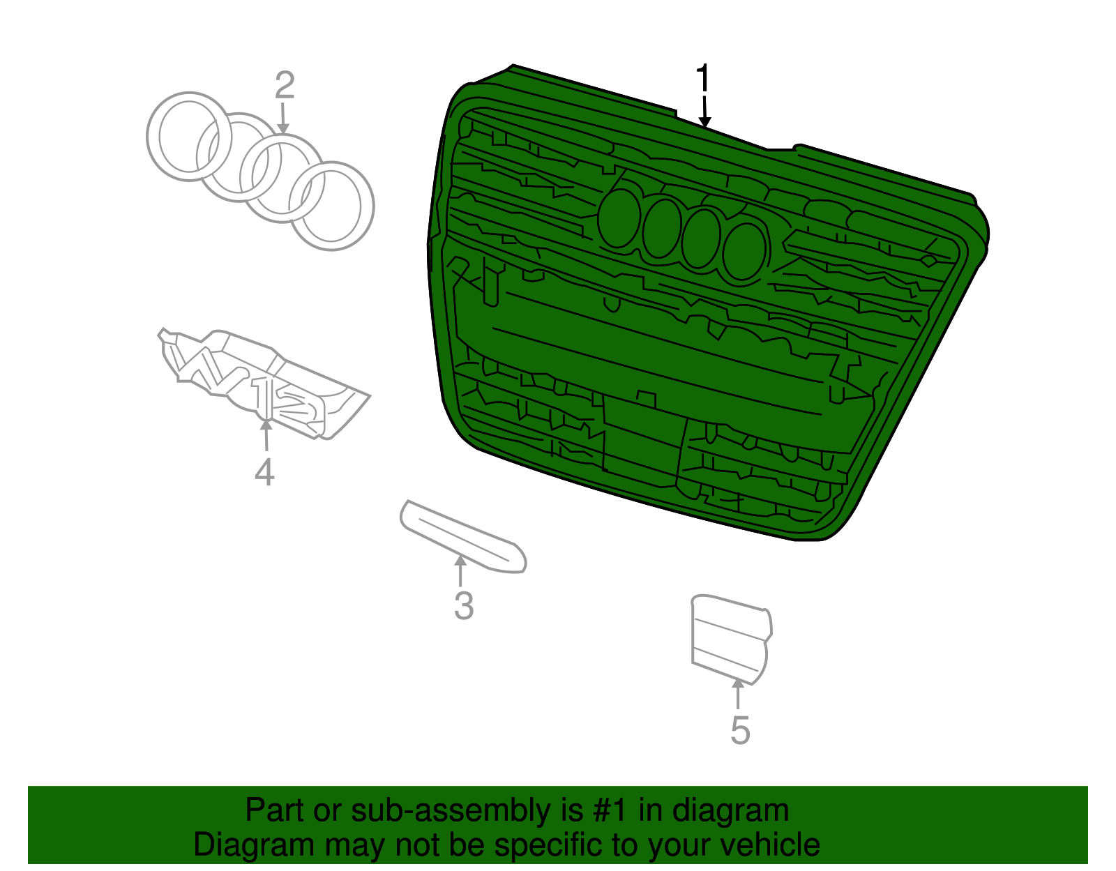 4E0-807-681-AD-01C - Outer Grille 2005-2006 Audi A8 Quattro | Audi OEM ...