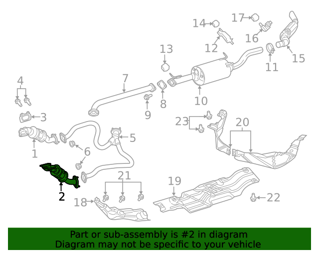 2019-2020 Ram 1500 Catalytic Converter - Driver's Side (LH) 68263749AB ...