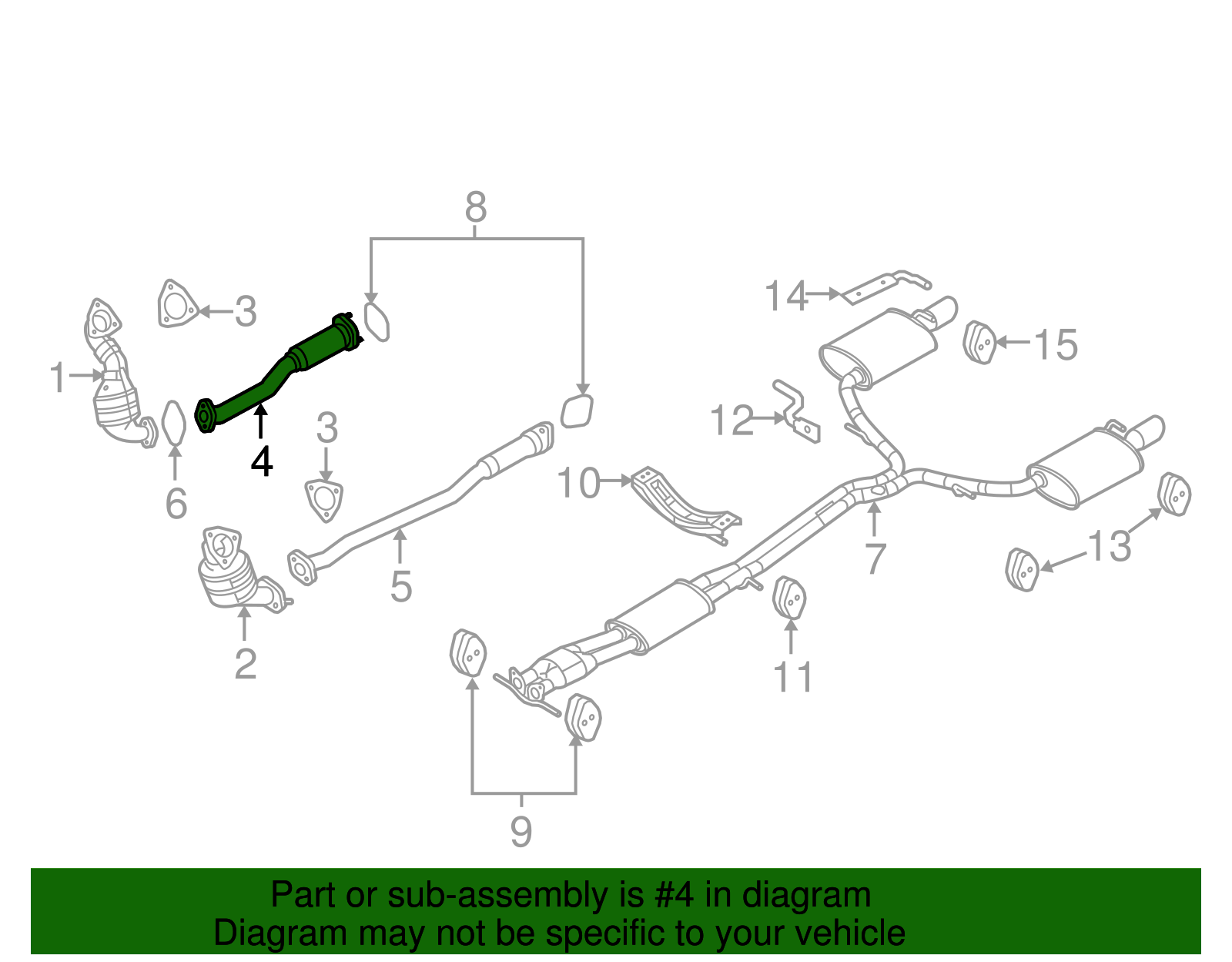 BA5Z-5G203-A - Exhaust Intermediate Pipe 2010-2019 Ford | Big 3 Auto Parts