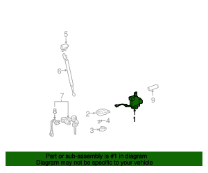 2003-2010 Toyota Lock Assembly, With Motor B 69110-35090 | Toyota OEM ...