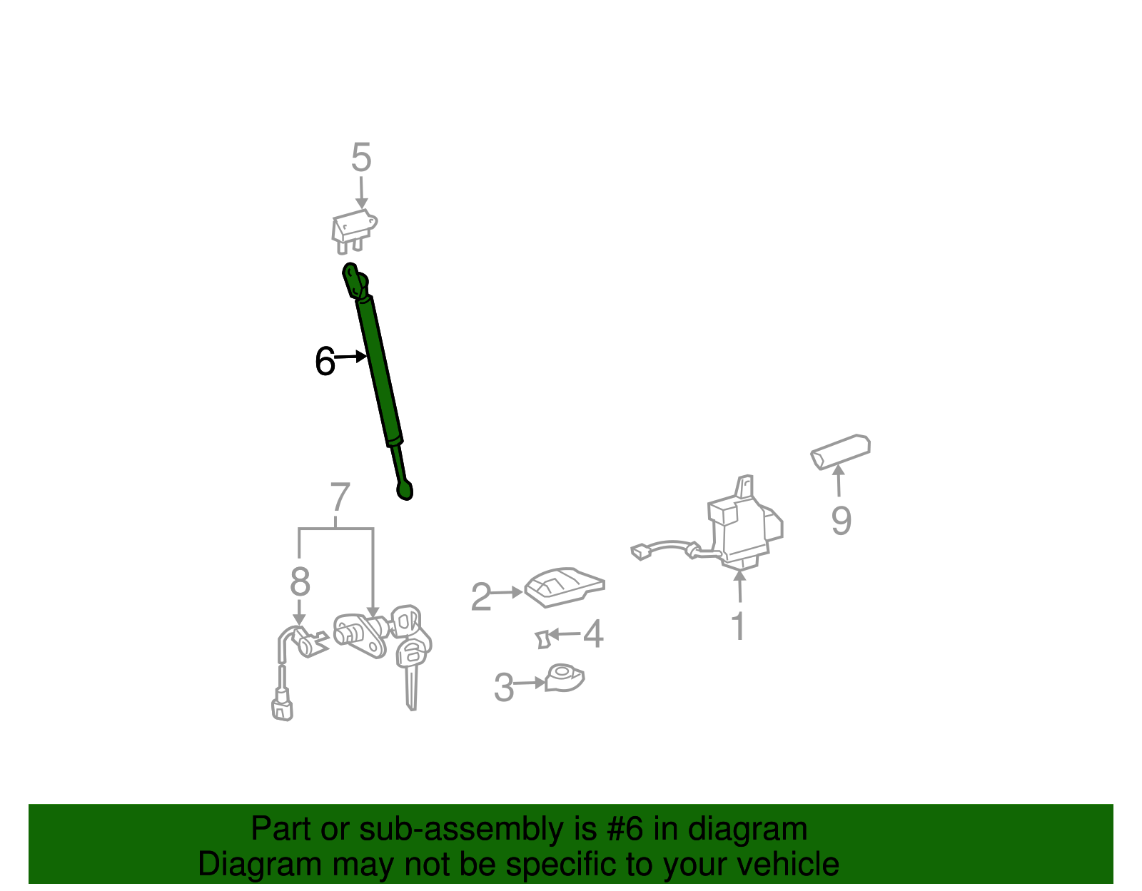 2004-2009 Toyota 4Runner Hatch Lift Support (Right) 68907-39015 | OEM ...