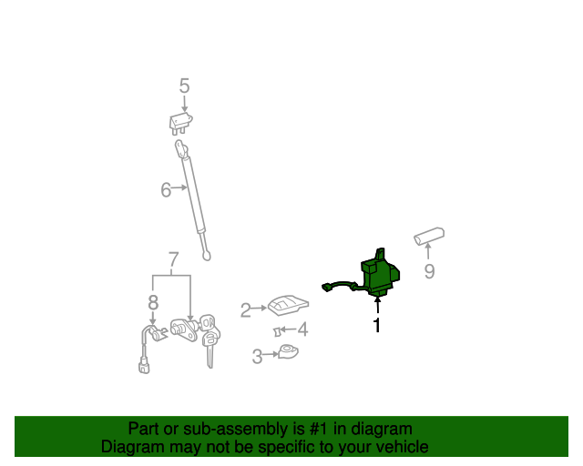2003-2010 Toyota Lock Assembly, With Motor B 69110-35090 | OEM Parts Online