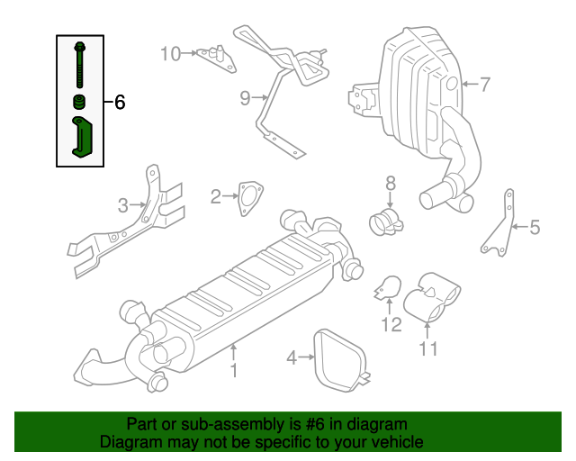 991-111-477-01 - Exhaust System Hanger Hardware Kit 2012-2016 Porsche ...
