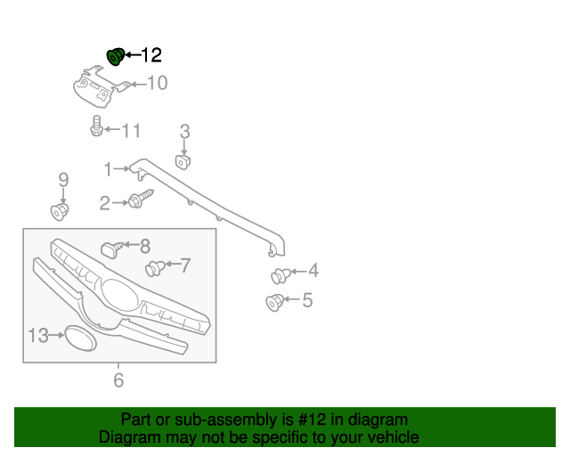 2005-2021 Subaru OEM NEW 05-20 Subaru Forester Outback Base Upper ...