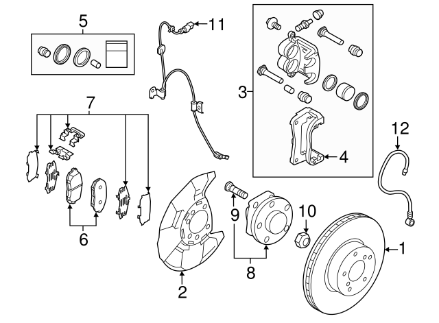 2017-2023 Subaru Impreza Brake Pads Hardware Kit 26298FL01B | Subaru ...