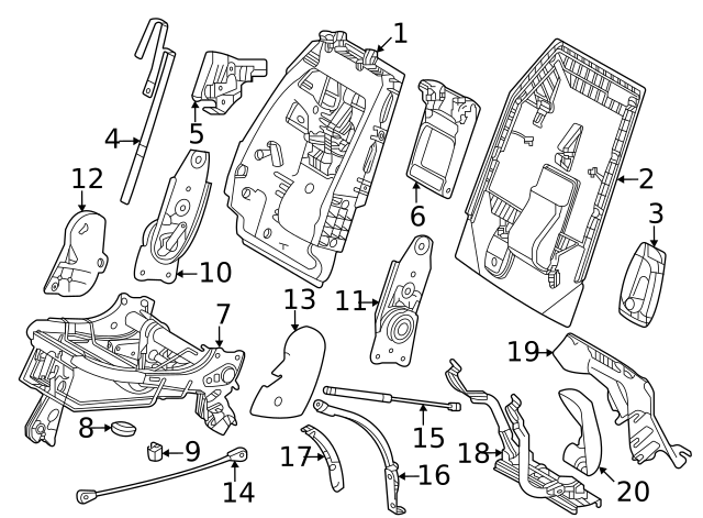 2021-2024 Toyota Sienna Seat Back 71757-08030-C0 | Toyota Parts Center