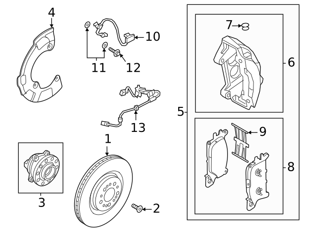 Genuine Caliper Assembly for 2022-2023 Genesis GV70 | Part# 58130-AR100 ...