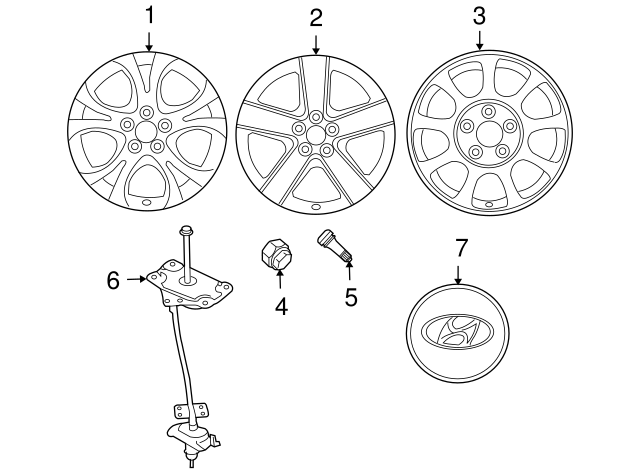 2007-2012 Hyundai Spare Wheel 52910-2B905 | OEM Parts Online