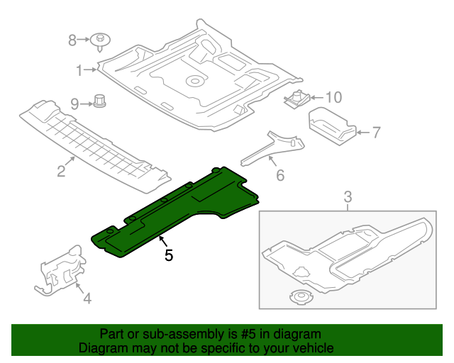 51757185034 - 2009-2015 BMW Under-Body Shield (51-75-7-185-034) | BMW ...