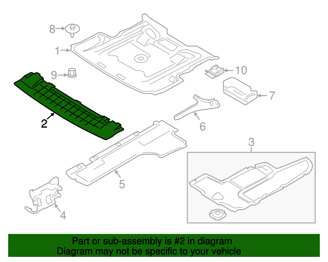 2011-2015 BMW Under-Body Shield 51-75-7-898-889 | BMWPartsDirect.com