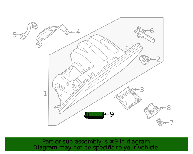 Genuine BMW 63-31-9-397-922 | Glove Box Lamp | FREE Shipping on Most ...