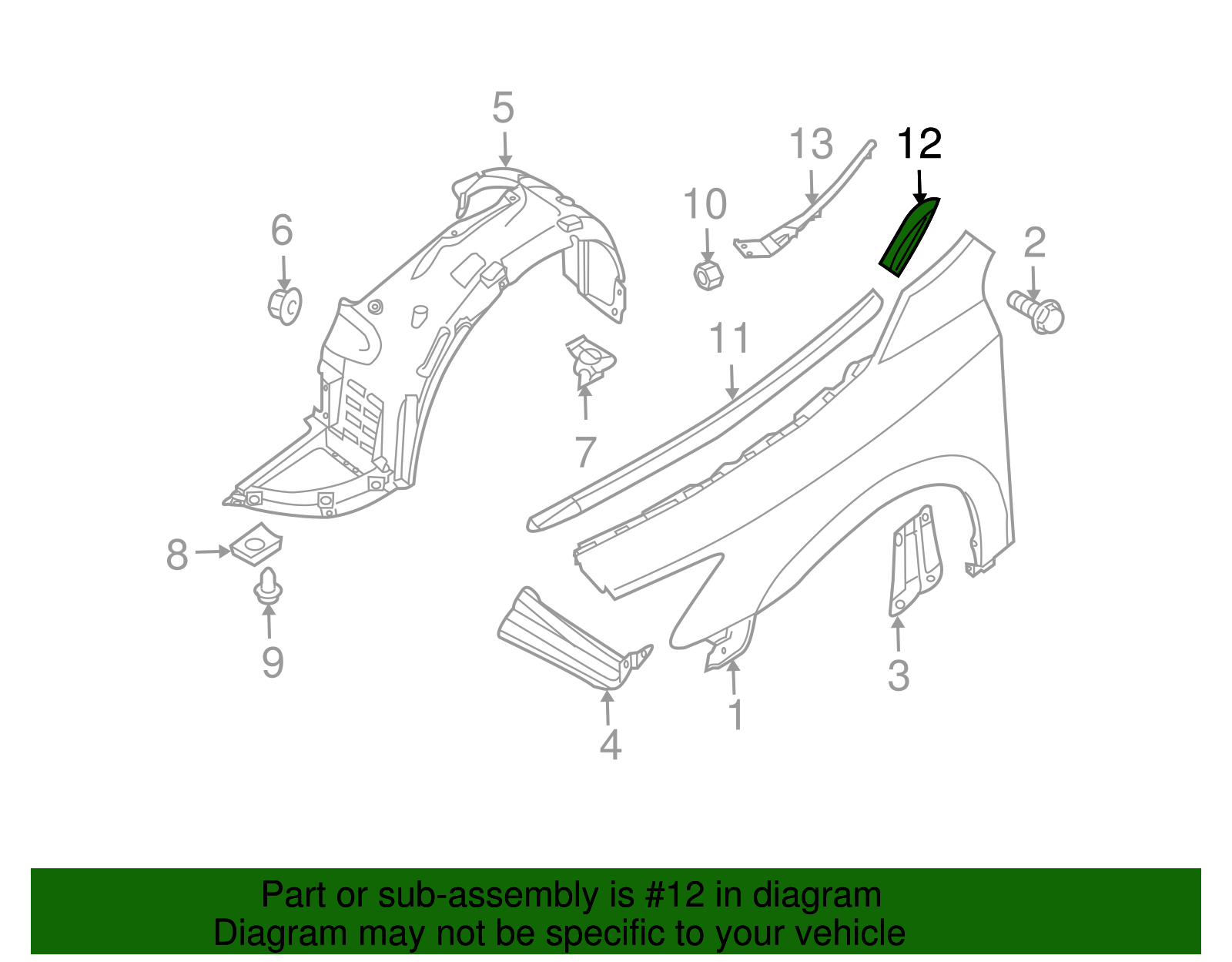 2009-2014 Nissan Maxima Side Cover 65836-9N00A | My Nissan Part