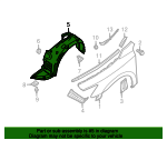 2009-2014 Nissan Maxima Fender Liner 63842-ZX70A | Nissan Parts Store