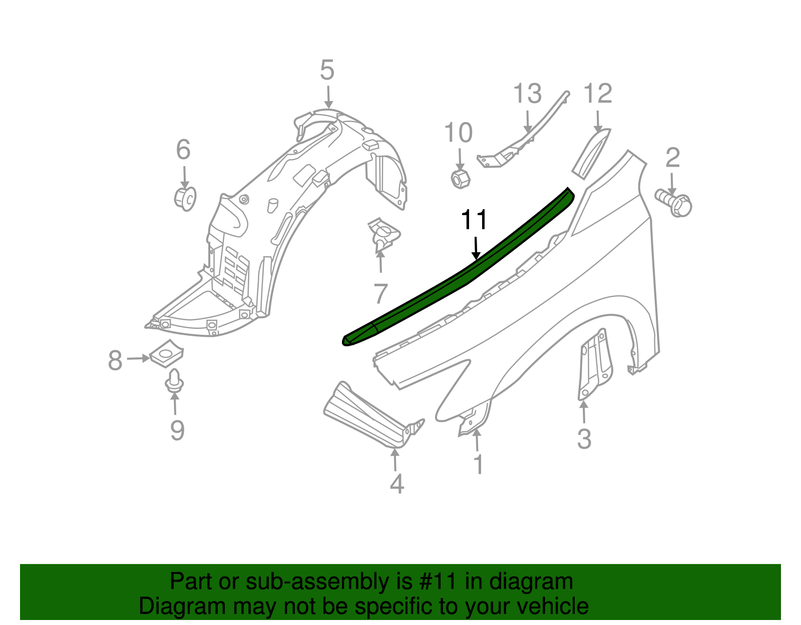 2009-2014 Nissan Maxima Seal 65821-9N00A | My Nissan Part