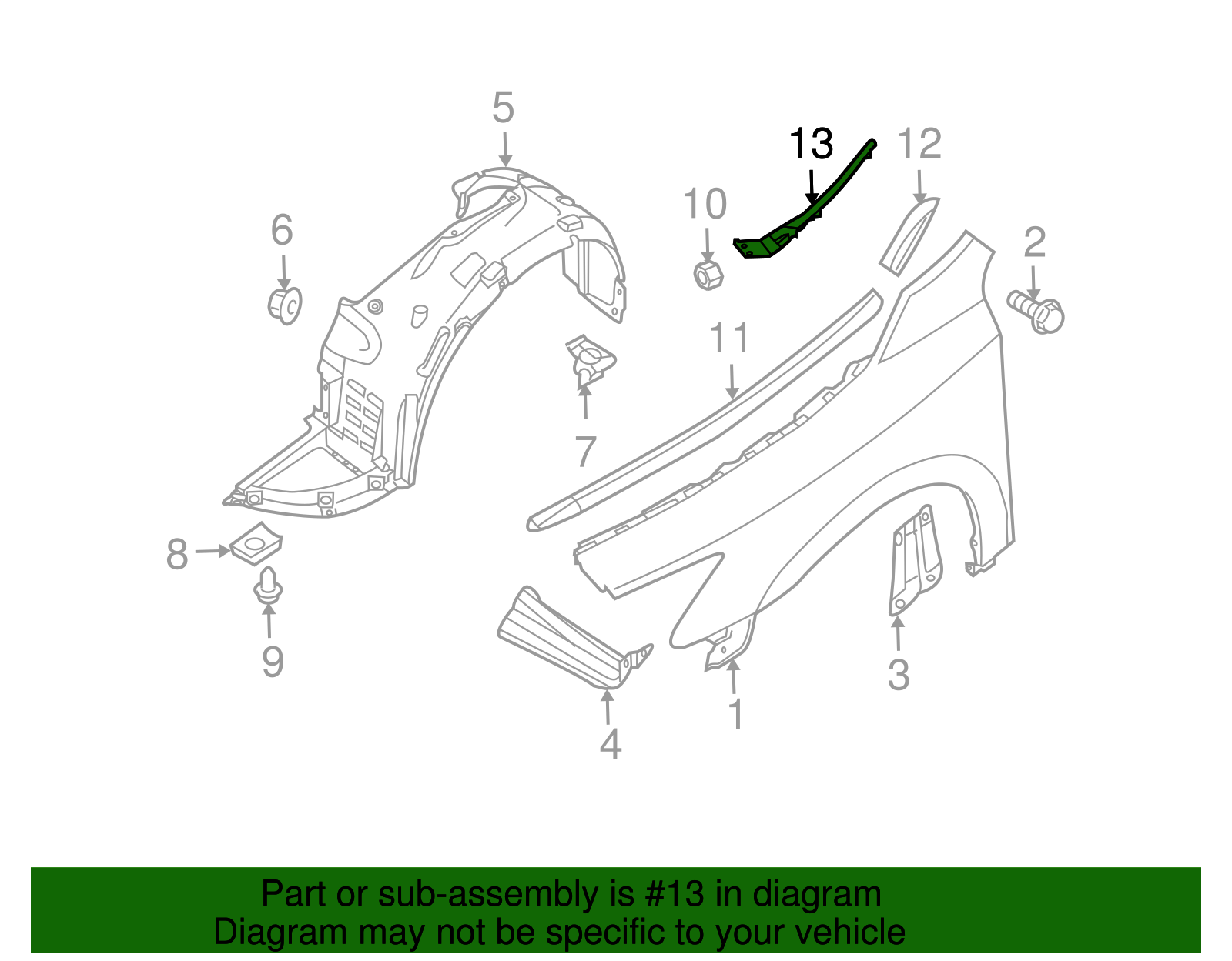 2009-2010 Nissan Maxima Inner Cover 66894-9N00A | Bill Kay Nissan Parts