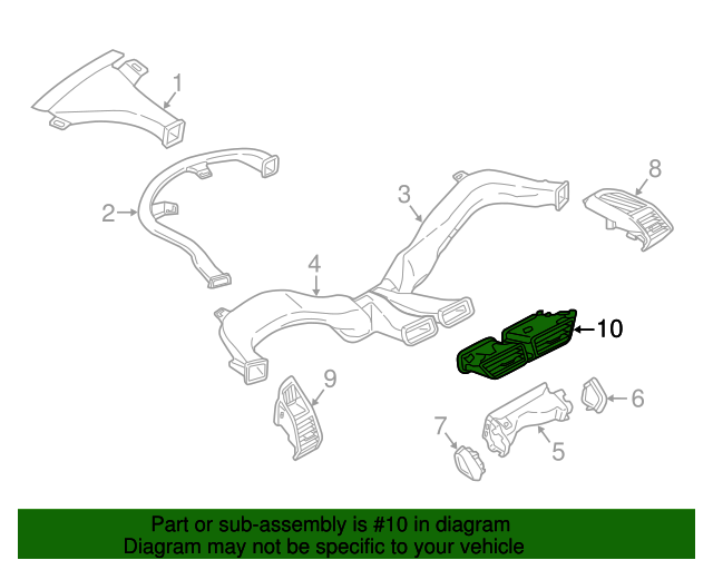 Genuine BMW 64-22-9-282-999 | Air Vent Grille | FREE Shipping on Most ...