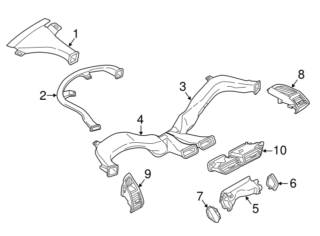 51459282964 - 2014-2021 BMW Floor Duct (51-45-9-282-964) | BMW of South ...