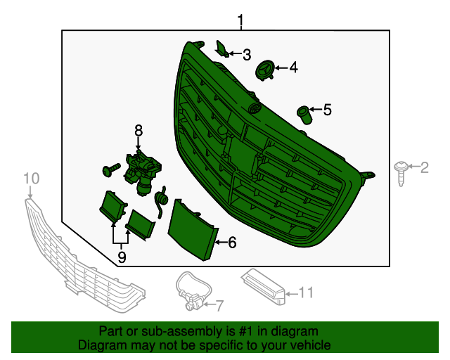 222-880-08-02-9040 - Upper Grille 2014-2017 Mercedes-Benz | Mercedes ...