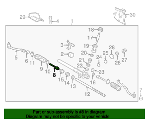 57724-2S000 - Inner Tie Rod 2011-2013 Kia Sportage | Kia.Parts Store