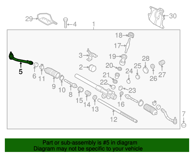 2011-2016 Kia Sportage Outer Tie Rod 56820-2S000 | OEM Parts Online