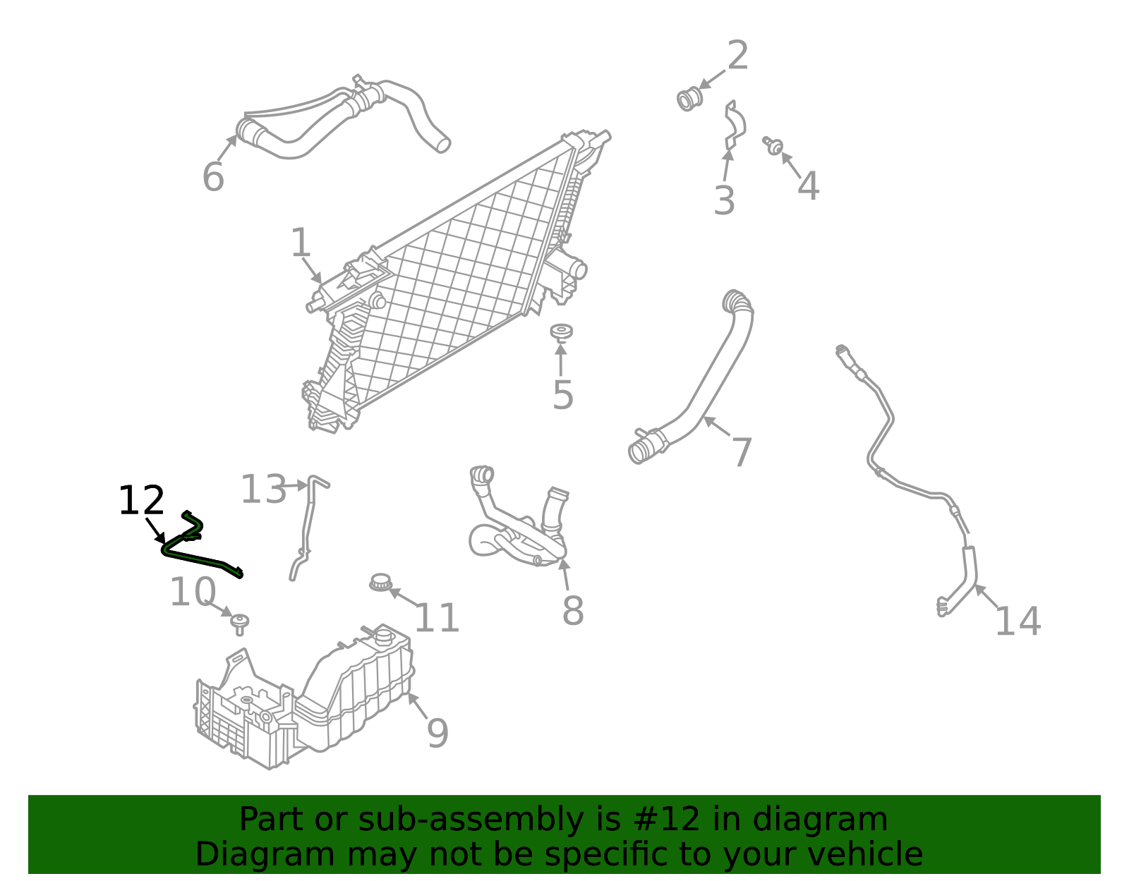 2020-2024 Ford Overflow Hose PC3Z-8075-B | Ford OEM Parts Outlet
