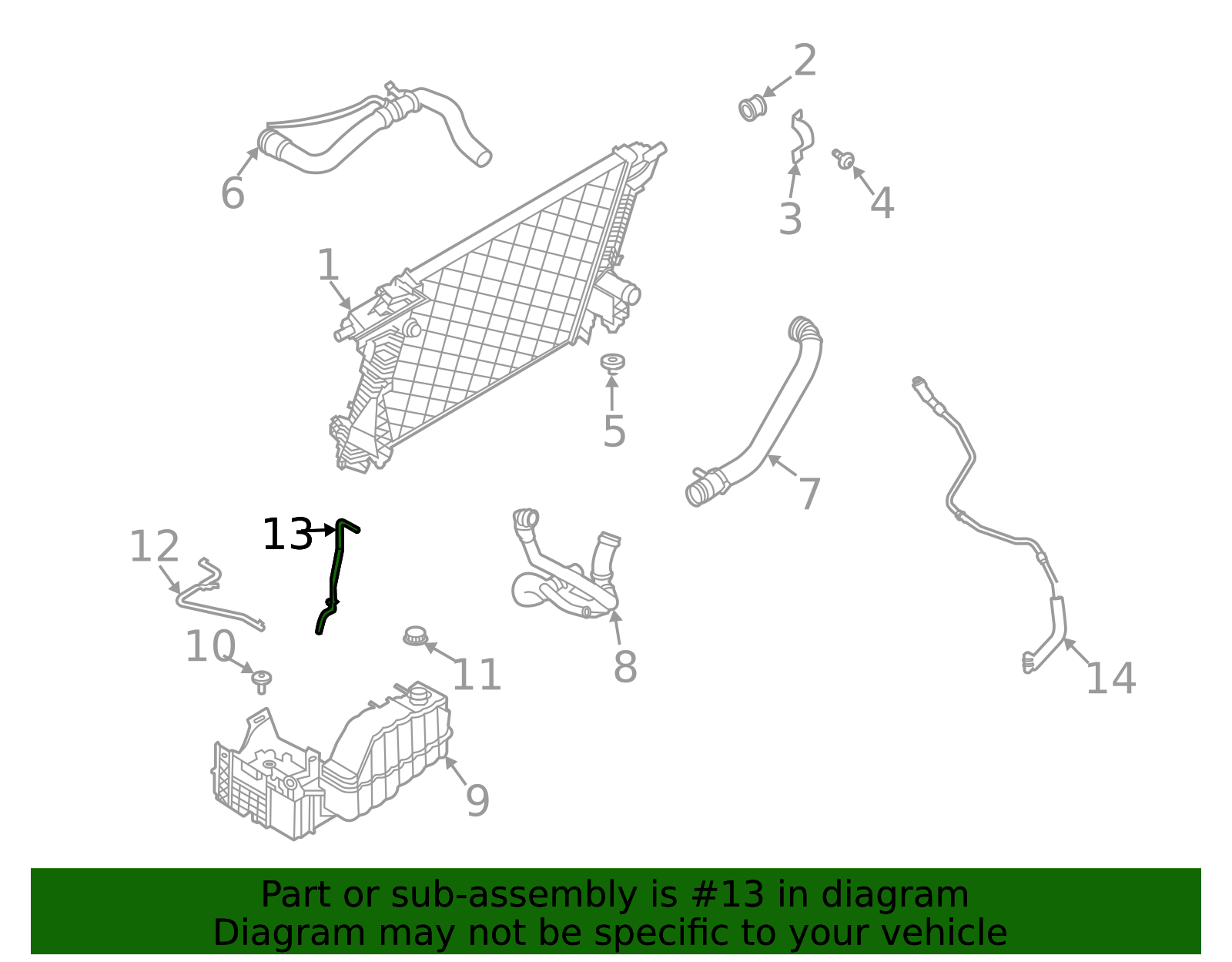 2020-2024 Ford Motorcraft™ Engine Coolant Overflow Hose KM-6932 | OEM ...