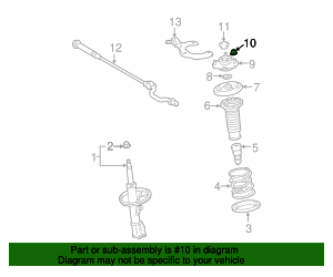 2000-2015 Toyota Strut Mount Nut 90178-08010 | Toyota Parts Center