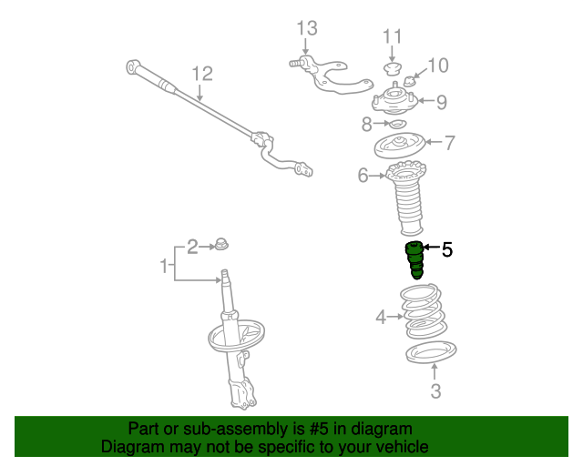 48331-12210 - Strut Bumper 2004-2013 Toyota | Fred Haas Toyota Parts
