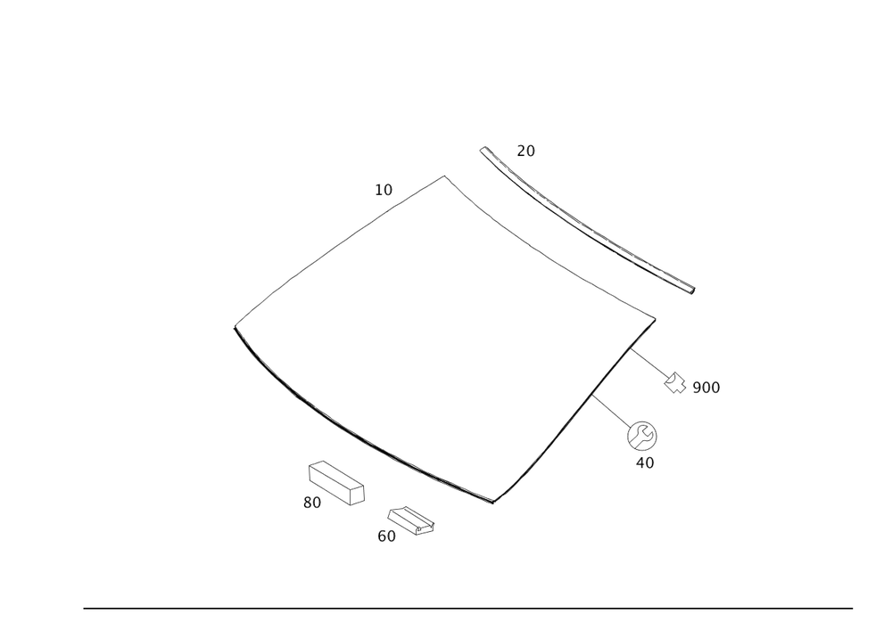 204-671-06-20 - Sealing Frame 2008-2014 Mercedes-Benz | Mercedes-Benz ...