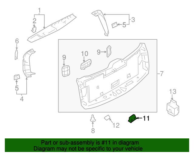 2013-2023 Nissan Liftgate Pull Handle 90940-1LA0B | AutoNationParts.com