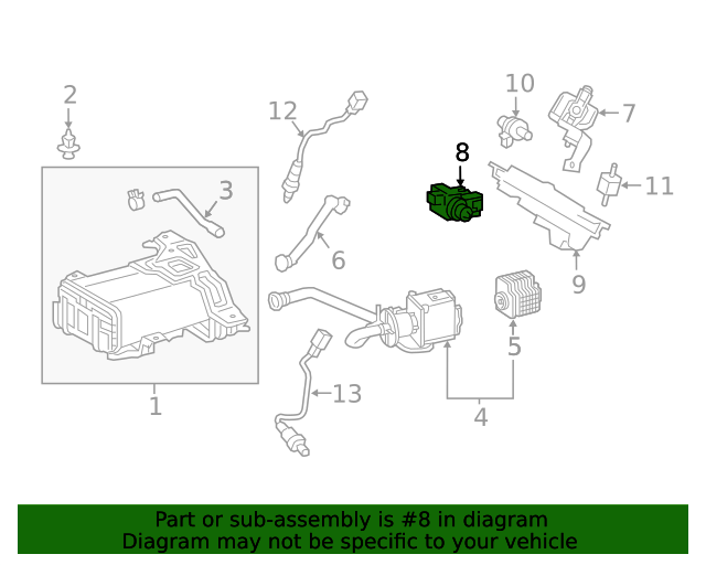 2015-2024 Lexus Exhaust Gas Re-Circulation (Egr) Vacuum Delay Valve ...