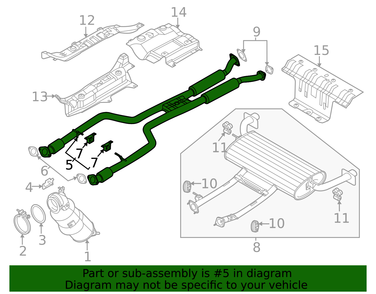 2022-2025 Genesis GV70 Muffler Assembly Front 28610-AR100 | Retail ...