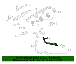 M2DZ-18C420-C - Rear Duct 2021-2024 Ford | Big 3 Auto Parts