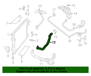 2009-2021 Mopar Lower Hose 4598096AH | TascaParts.com