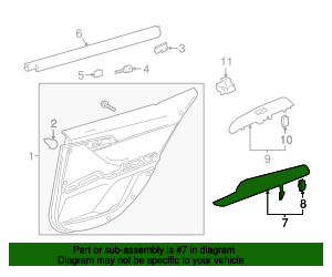 2018-2024 Toyota Camry Door Armrest 74260-06220-B0 | Toyota Parts Center